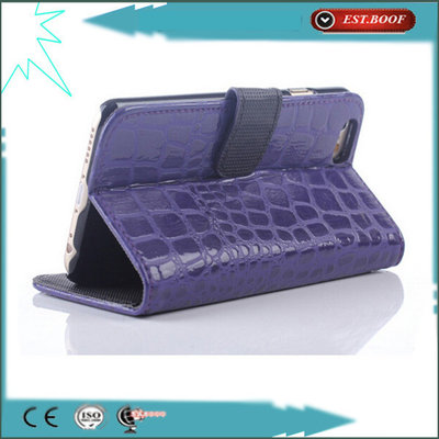 Rose pink genuine leather iphone cases Crocodile Texture For Iphone 6