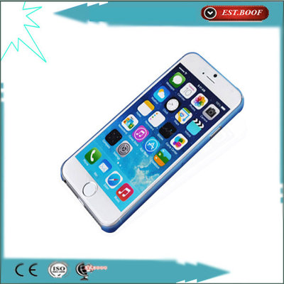 Blue Pu Leather Apple Iphone 6 Leather Cases Slim Fit Dull Polish