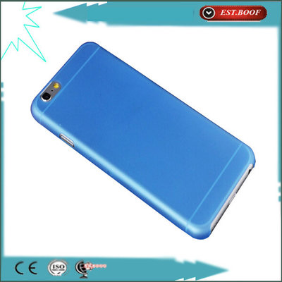 Blue Pu Leather Apple Iphone 6 Leather Cases Slim Fit Dull Polish