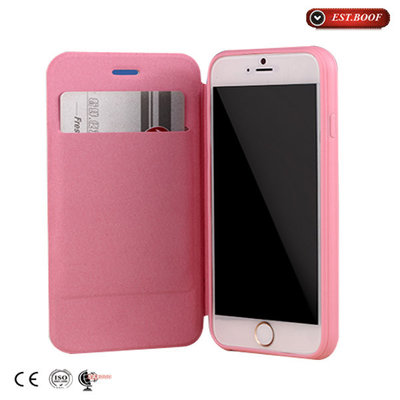 Green iPone 6 PU Leather apple iphone covers With Clear Outwindow