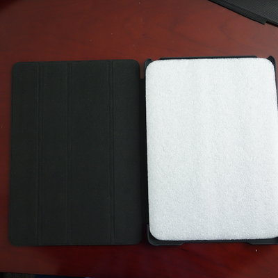 Ultra thin Ipad 6 Leather tablet book cover , Gray Drop Stand Leather Cover