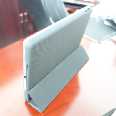 Ultra thin Ipad 6 Leather tablet book cover , Gray Drop Stand Leather Cover