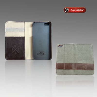 Shockproof Wallet Cell Phone Cases Pu Leather Eco-Friendly For iPhone 5