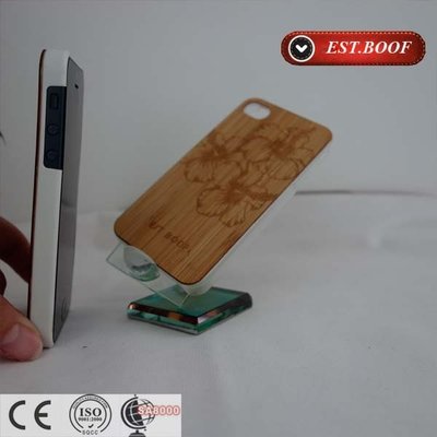 Bamboo Chip PC Apple iPhone Leather Cases Custom With Nice Figure