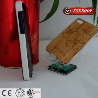 Bamboo Chip PC Apple iPhone Leather Cases Custom With Nice Figure