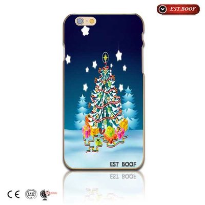 PU Leather Mobile Phone Case For Iphone 6/6 Plus With Christmas Pattern