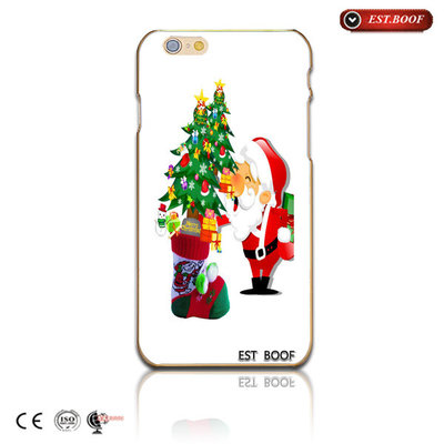 PU Leather Mobile Phone Case For Iphone 6/6 Plus With Christmas Pattern