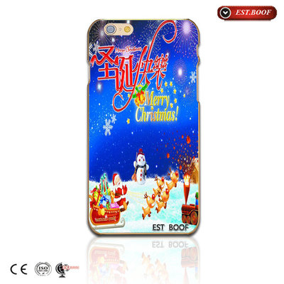 PU Leather Mobile Phone Case For Iphone 6/6 Plus With Christmas Pattern