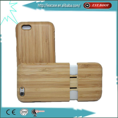 Eco-friendly Genuine Natural Bamboo Cover Case For Iphone 6/6 Plus