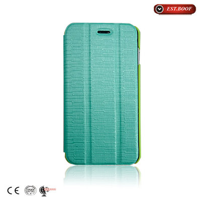 3 Folds Leather Flip Cell Phone Cases 4.7 Inch Stand Cover Green