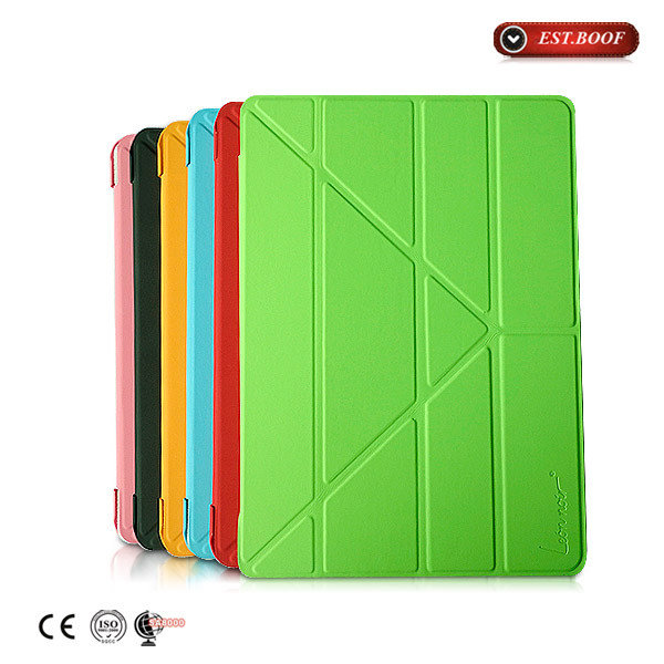 Green Folding Tablet Leather Case Stand Leather Cover For IPad Air