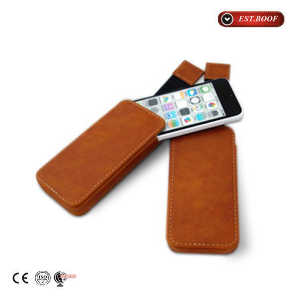 Iphone 5c / 5s Leather Cell Phone Covers Ultra Slim Shock Resistant Phone Cover