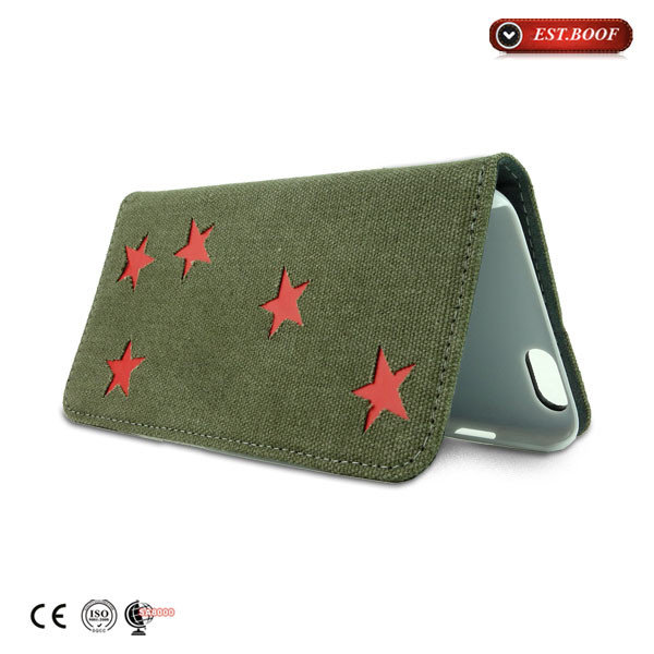 6.6inch Green Premium Leather Cell Phone Covers Business Style For Iphone 6