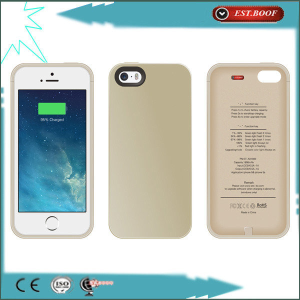 Iphone 5 / 5s Ultra Phone Case Power Pack ABS PC With Charging