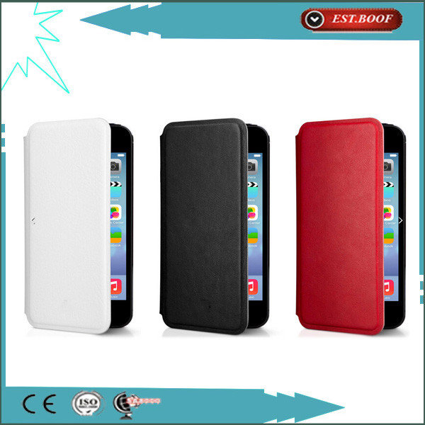 Slim Apple iPhone Leather Cases Flip Eco-friendly For Iphone 5