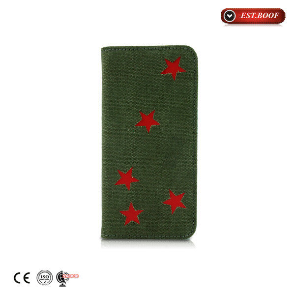 Iphone 6 5.5inch PC Flip Phone Cases With Star , leather iphone sleeve