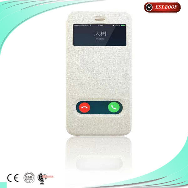 White PU Stand Apple iPhone Leather Cases Iphone 6 Sleeves S-View