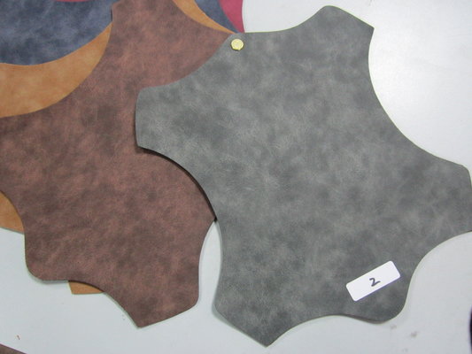 Durable PU Coated Leather , Polyurethane Faux Leather With Real Leather Effect