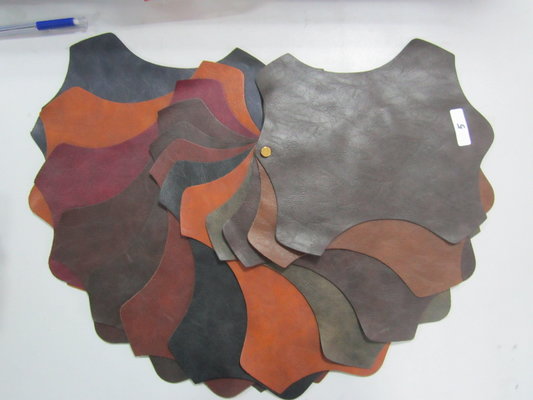 Tabacco Color Faux Cowhide Upholstery Fabric Upholstery Faux Leather