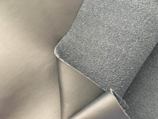Natural Color Bonded Leather Upholstery Fabric , Real Leather Fabric