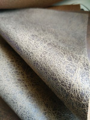 Brown Durable Suede Leather Fabric , Faux Leather Fabric For Upholstery