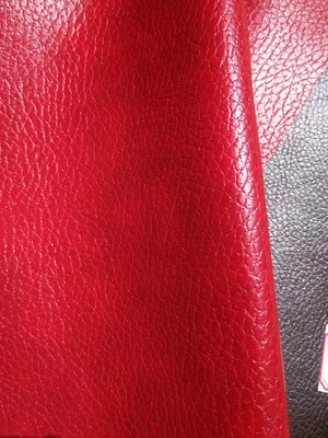 Breathable Bonded Leather Material Wine Red Recycled Leather Fabric