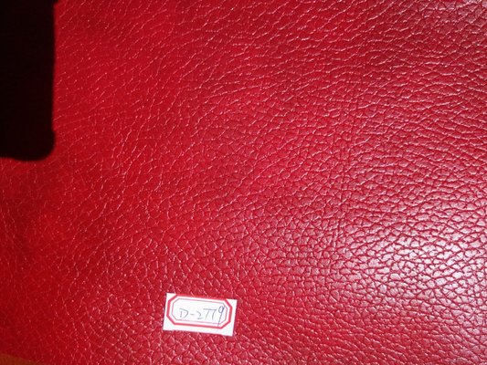 Breathable Bonded Leather Material Wine Red Recycled Leather Fabric