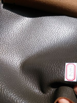 Dark Gray PU Synthetic Leather Customizable Polyurethane Leather Fabric