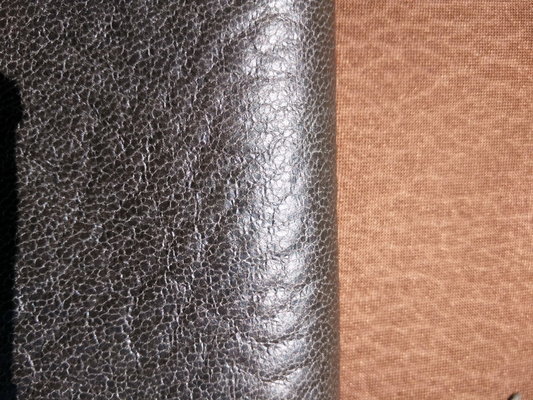 Eco Friendly Stretch Leather Fabric , Real Leather Upholstery Fabric