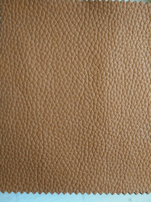 Yellow Genuine Full Grain Leather , Recycled Leather Fabric For Car Seats