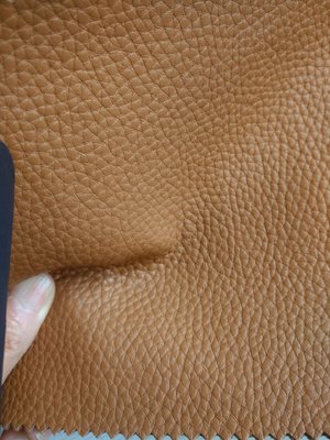 Yellow Genuine Full Grain Leather , Recycled Leather Fabric For Car Seats