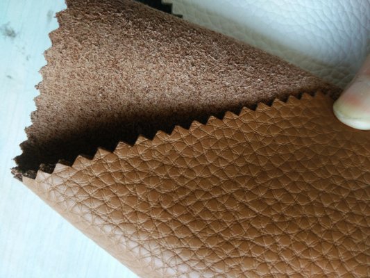Yellow Genuine Full Grain Leather , Recycled Leather Fabric For Car Seats
