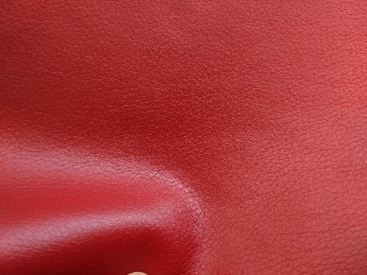 PU Polyurethane Leather Fabric , Red Faux Leather Upholstery Material