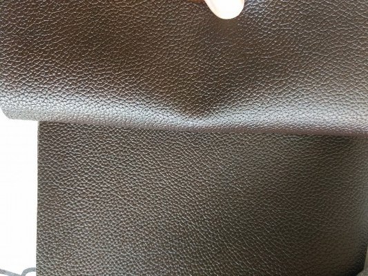 Embossed Faux Leather Fabric For Handbags , Faux Cowhide Upholstery Fabric
