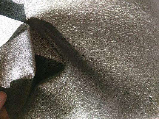 54 Inch Width Textured Vinyl Upholstery Fabric , Polyurethane Faux Leather Fabric