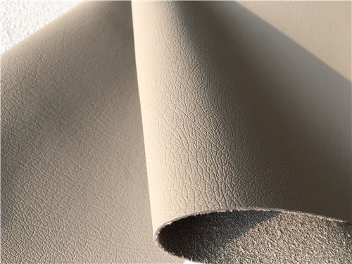 PU Coating Leather Car Upholstery Fabric Beige Auto Upholstery Fabric