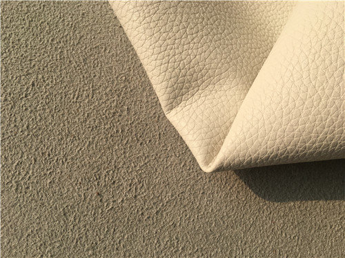 Brown Leather Car Upholstery Fabric With 15% Cotton And 15% Polyester