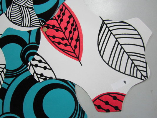 Full Color Synthetic Leather Fabric Printed Faux Leather Stretch Fabric