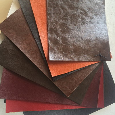 Recycled Real Full Grain Cow Leather Fabric Abrasion Resistant More Than 50000 Times