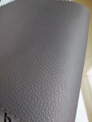 Perforated Leather Material With Real Leather Effect , Black Leather Fabric