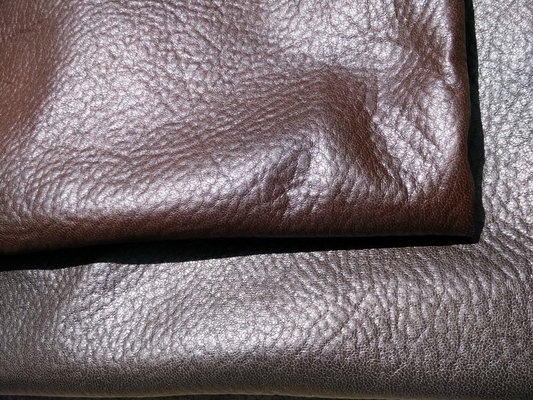 Real Brown Recycled Leather Fabric Genuine Leather Upholstery Fabric