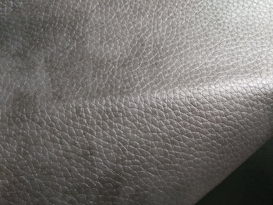 Eco Friendly Full Grain Cow Leather Gray Synthetic Leather Fabric