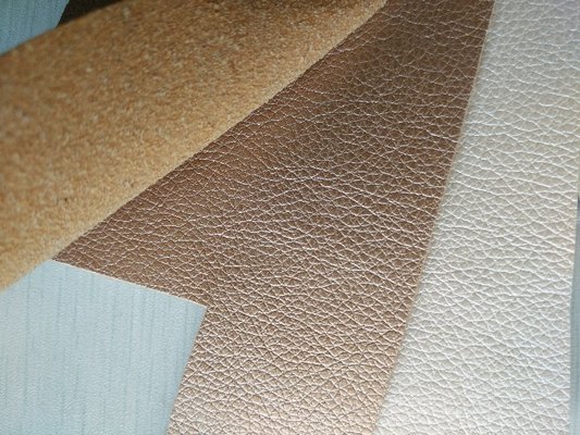 54" Width Perforated Leather Fabric , Faux Leather Fabric For Handbags