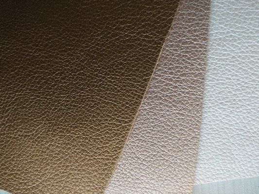 54" Width Perforated Leather Fabric , Faux Leather Fabric For Handbags