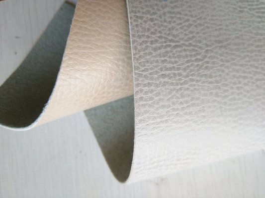 Bonded Perforated Leather Fabric , Brown Leather Upholstery Fabric