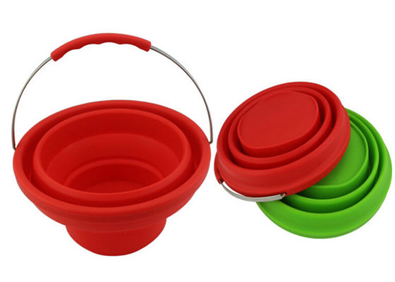 Wahsable Silicone Collapsible Bucket Foldable For Washing Car , Kitchen Tools