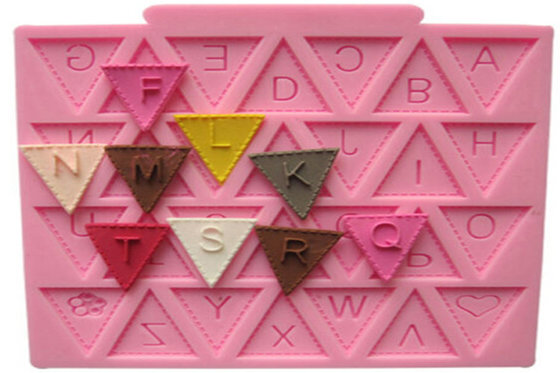 Harmless Letter Flag Lace Silicone Cake Molds for Cake Decorating / Chocolate Baking