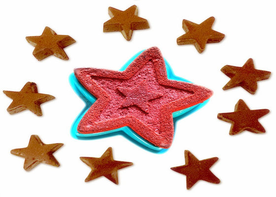 9 inch Silicone Cake Molds For Baking Novelty Shapes Star Red