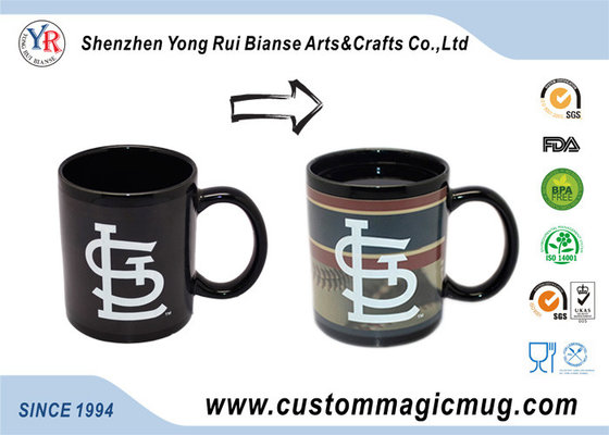 Holiday Gift Color Changing Ceramic Mug Advertising White Porcelain