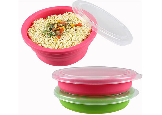 Round Silicone Lunch Containers , Food Grade Silicone School Lunch Box For Student